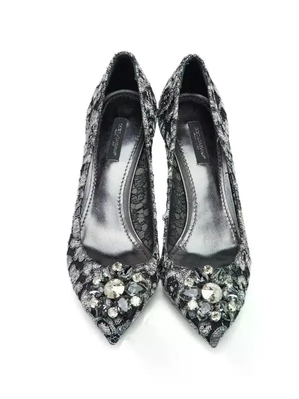Dolce & Gabbana Bellucci Crystal-embellished Lace Pumps