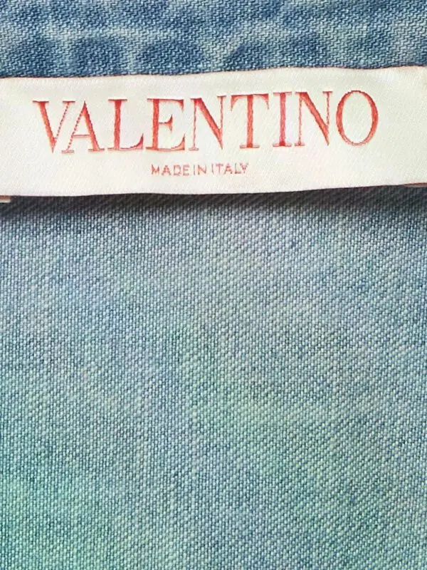 Valentino Garavani Vlogo Denim Maxi Dress