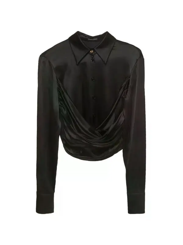 Versace Draped Cropped Shirt