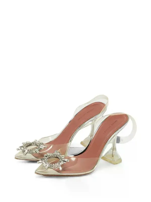 Amina Muaddi Begum Slingback Heeled Pumps - Neutrals