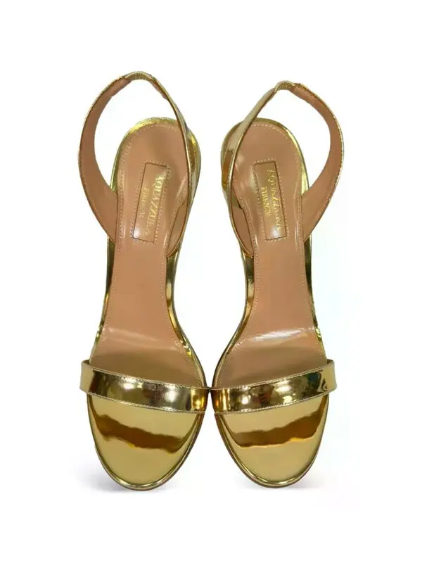 AQUAZZURA So Nude 105 Sandals - Gold