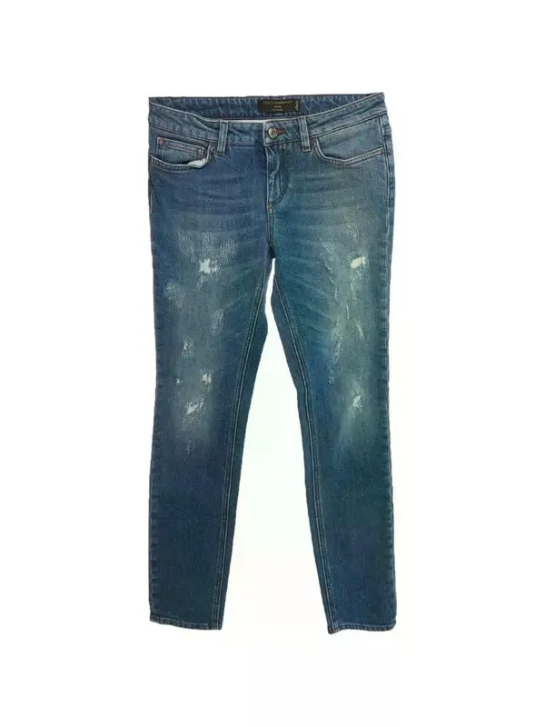 Dolce & Gabbana Distressed Skinny Jeans - Blue