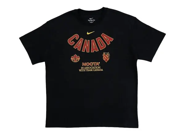 Nike X Nocta Canada X2 World Cup 2026 Soccer Ocan Cs Tee Shirt - Black