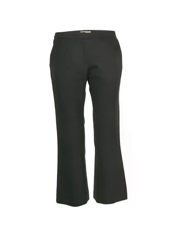 Burberry Tailored Cropped Trousers With Jetted Pockets - Black