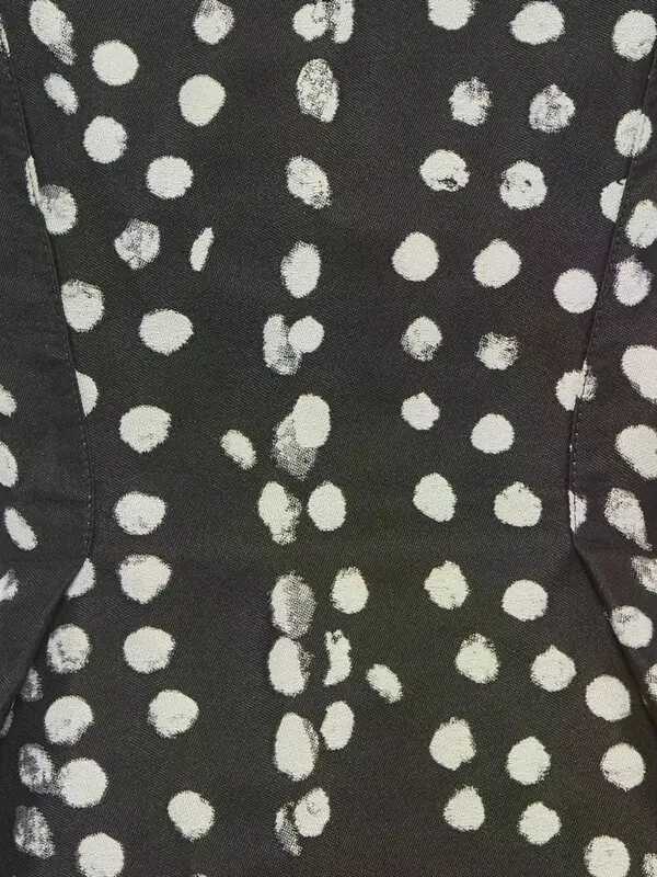 Max Mara Polka Dot Flared Midi Dress - Black