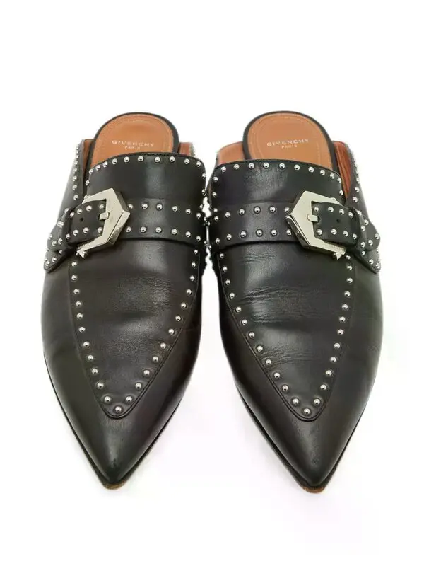 Givenchy Studded Pointed-toe Leather Mules