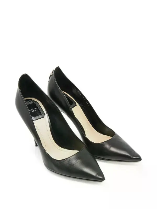 Dior Star Detail Leather Pumps - Black