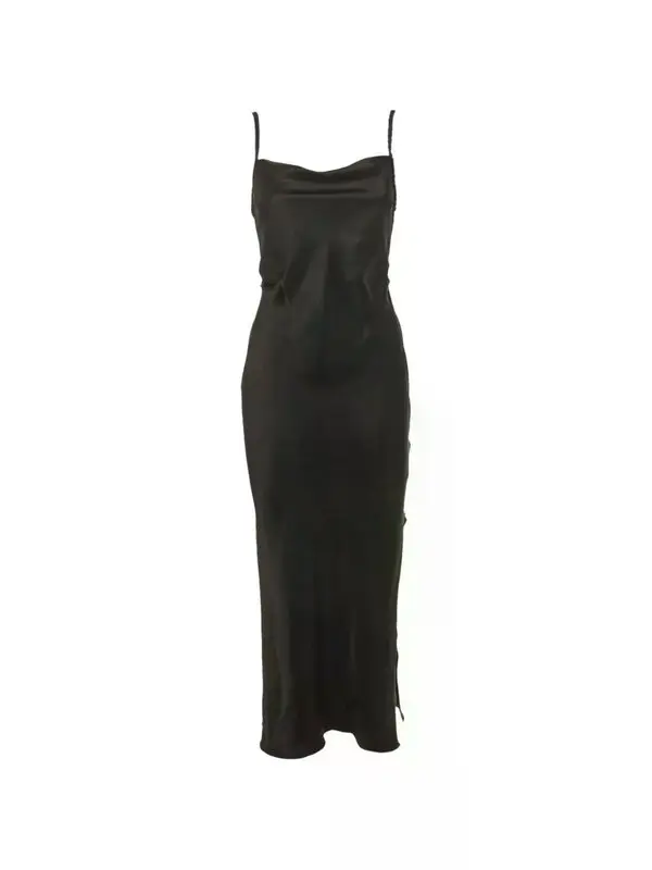 Nanushka Fiore Cowl-neck Midi Dress - Black