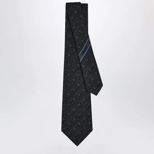 FERRAGAMO Gancini Chevron Neck Tie