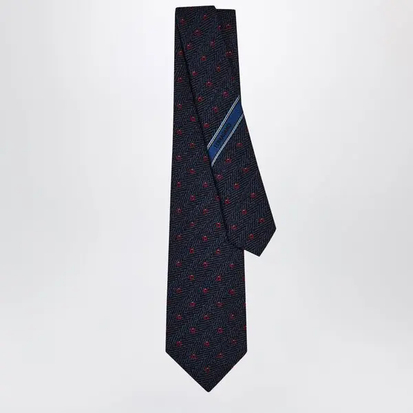 FERRAGAMO Silk And Wool Blend Neck Tie