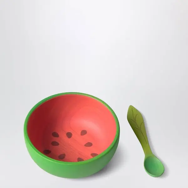 OLI & CAROL Watermelon-shaped Plate And Spoon Set