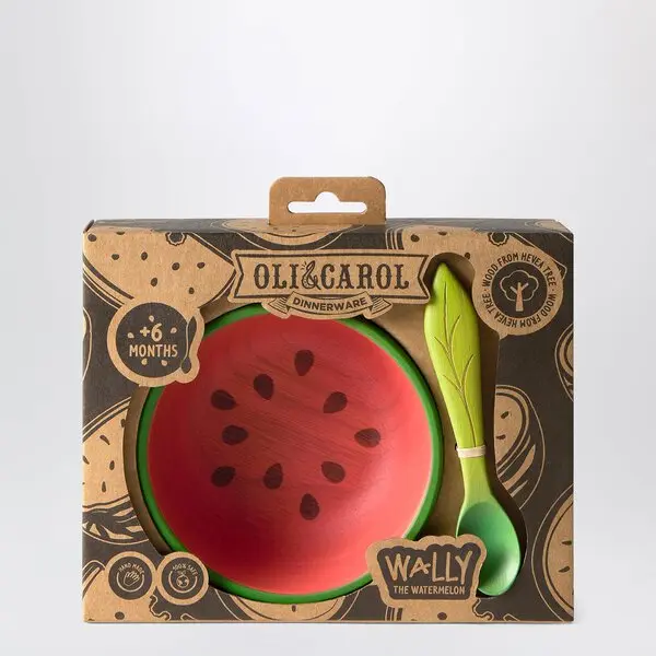 OLI & CAROL Watermelon-shaped Plate And Spoon Set