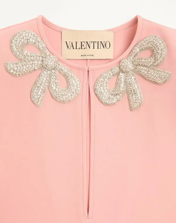 Valentino Garavani Embroidered Cady Couture Short Dress