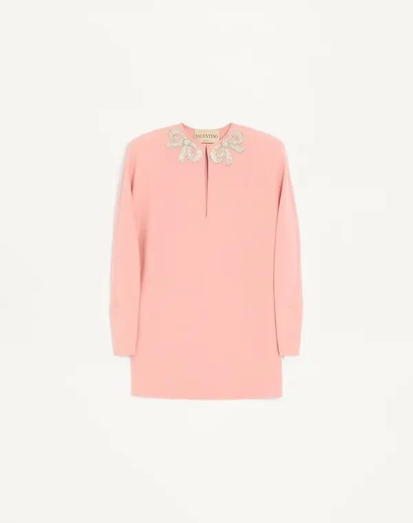 Valentino Garavani Embroidered Cady Couture Short Dress - Pink/silver
