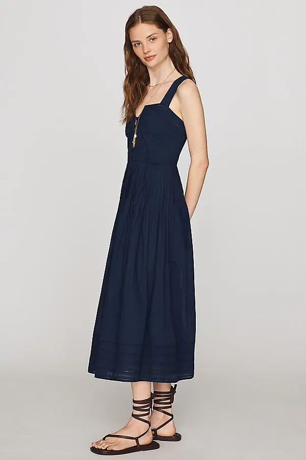The Great. The Day Break Cotton Midi Dress