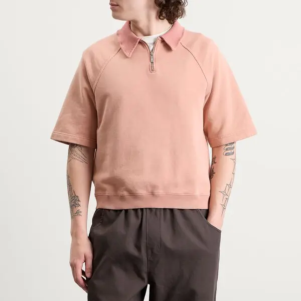 BOUND Snow Wash Jersey Half Zip Polo