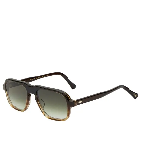 OSCAR DEEN Fraser Aviator Sunglasses - Mocha/green Fade
