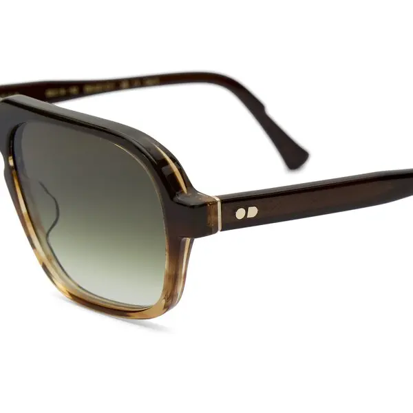 OSCAR DEEN Fraser Aviator Sunglasses - Mocha/green Fade