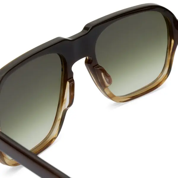 OSCAR DEEN Fraser Aviator Sunglasses - Mocha/green Fade
