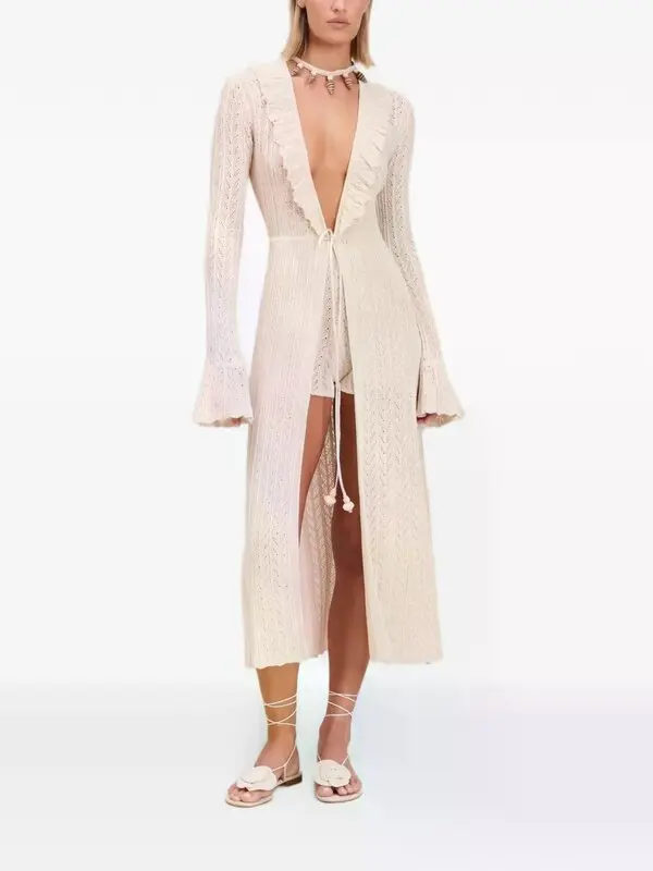 Devon Windsor Sienna Crochet-knit Beach Cover-up - Neutrals