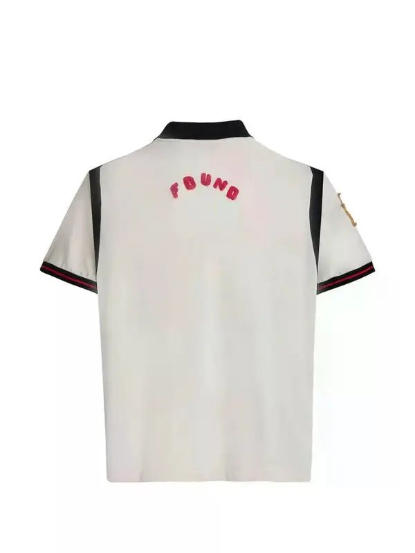 FOUND Embroidered-patch Panelled T-shirt - Neutrals
