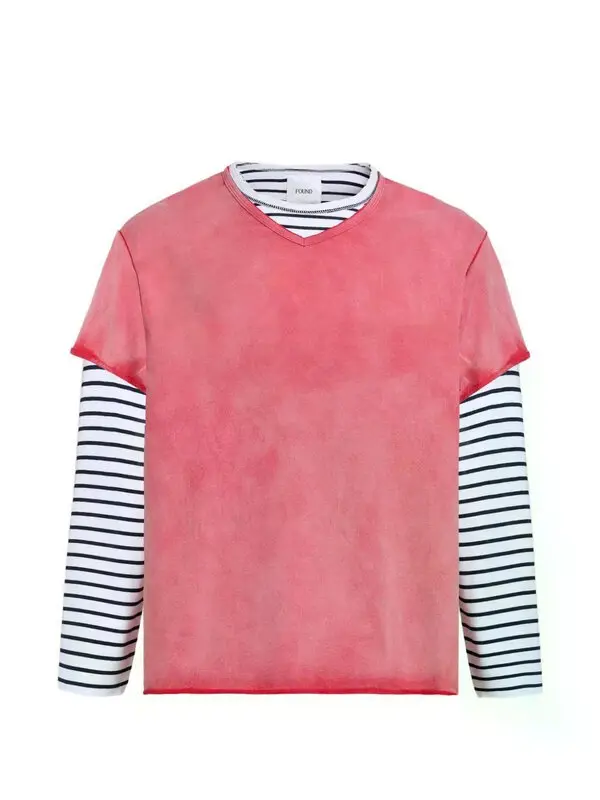 FOUND Distressed Sunfade-wash T-shirt