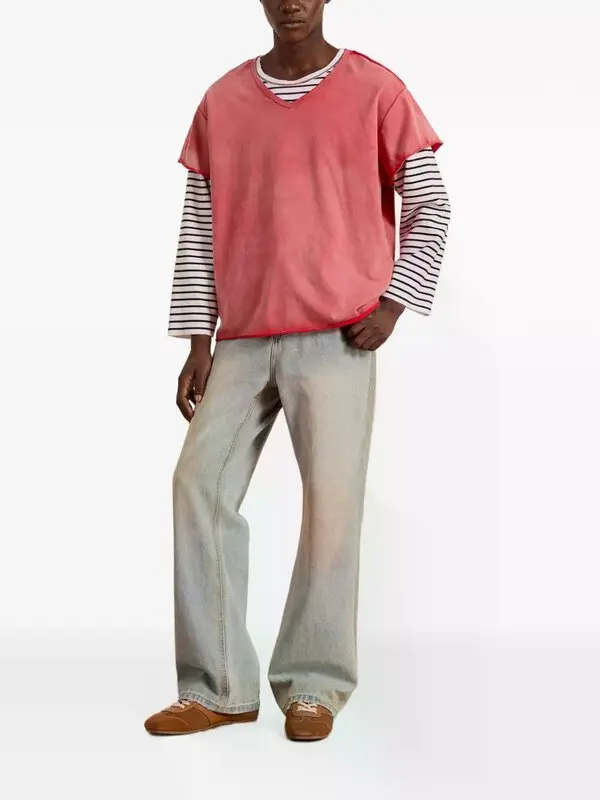 FOUND Distressed Sunfade-wash T-shirt