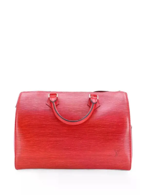 LOUIS VUITTON Epi Leather Speedy 30 Satchel - Red