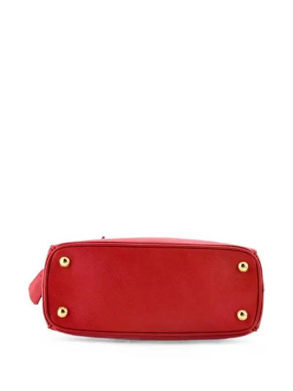 Prada Lux Saffiano Leather Double Zip Tote Bag