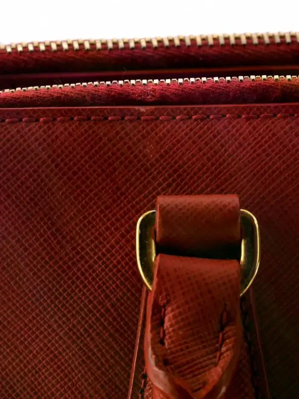 Prada Lux Saffiano Leather Double Zip Tote Bag