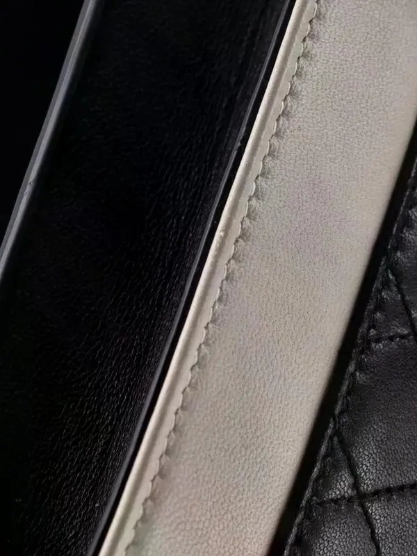 Saint Laurent Gaby Envelope Satchel Quilted Leather Crossbody Bag - Black