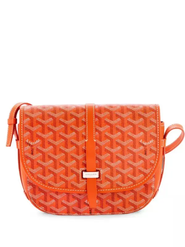 Goyard Belvedere Ii Messenger Bag In Coated Canvas - Brown