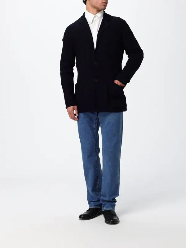 Giorgio Armani Single-breasted Virgin Wool Blazer With Patch Pockets