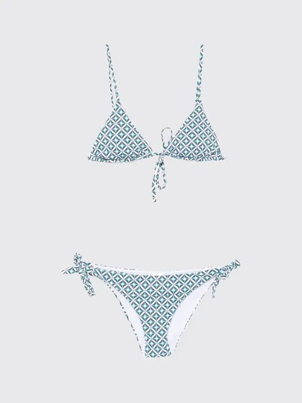 Max Mara Geometric Diamond Print Triangle Bikini