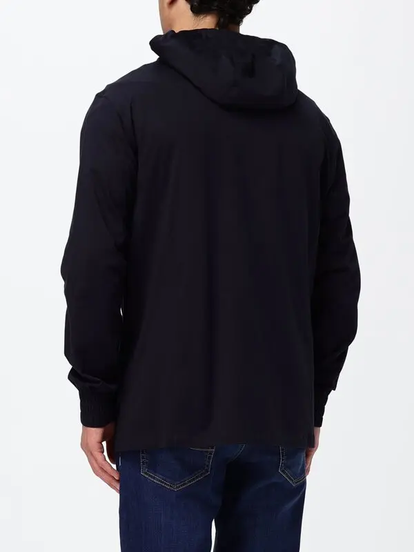 Kiton Cotton Zip-up Hoodie With Enameled Logo Detail - Blue