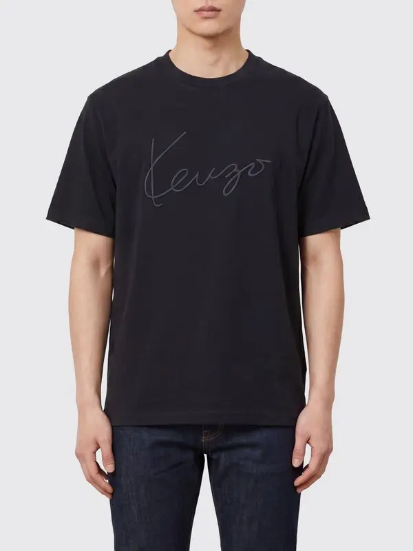 Kenzo Contrasting Logo Cotton T-shirt - Black
