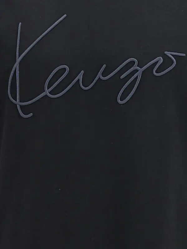 Kenzo Contrasting Logo Cotton T-shirt - Black