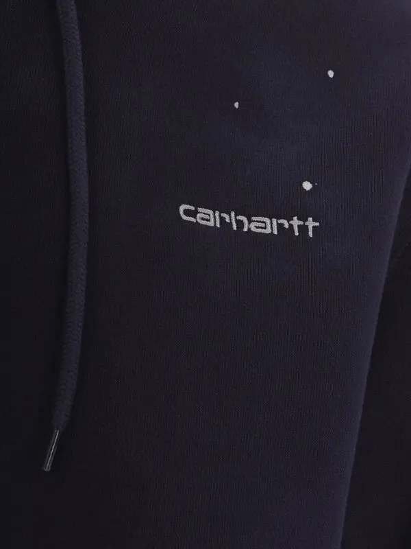 Carhartt Work In Progress Distressed Zip Up Hoodie - Navy