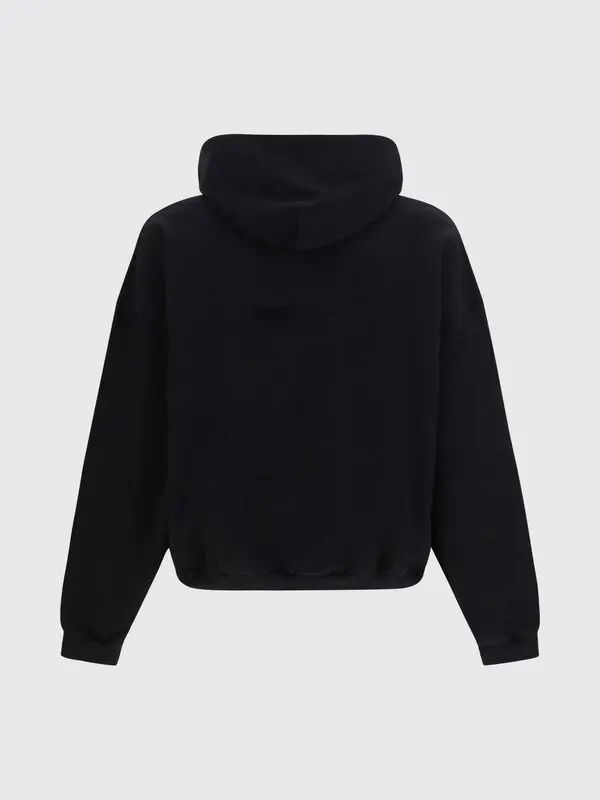 REPRESENT Cotton Hoodie With Kangaroo Pocket And Logo Print - Black