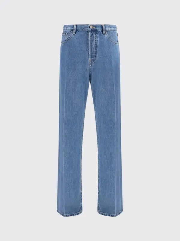 Valentino Garavani Straight-leg Cotton Denim Jeans With Rear Logo