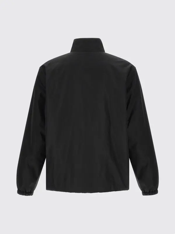 JIL SANDER Technical Fabric Bomber Jacket With High Neck And Logo - Black