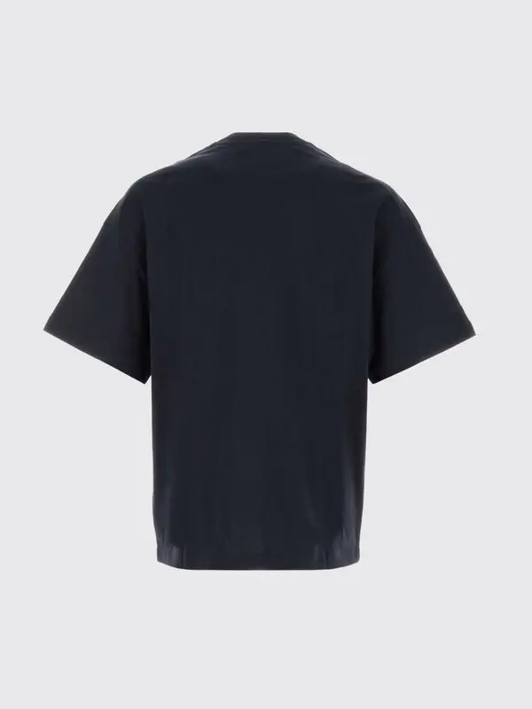 JIL SANDER Relaxed Fit Cotton T-shirt With Contrasting Logo - Blue