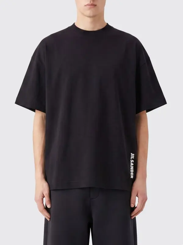 JIL SANDER Relaxed Fit Cotton T-shirt With Contrasting Logo - White