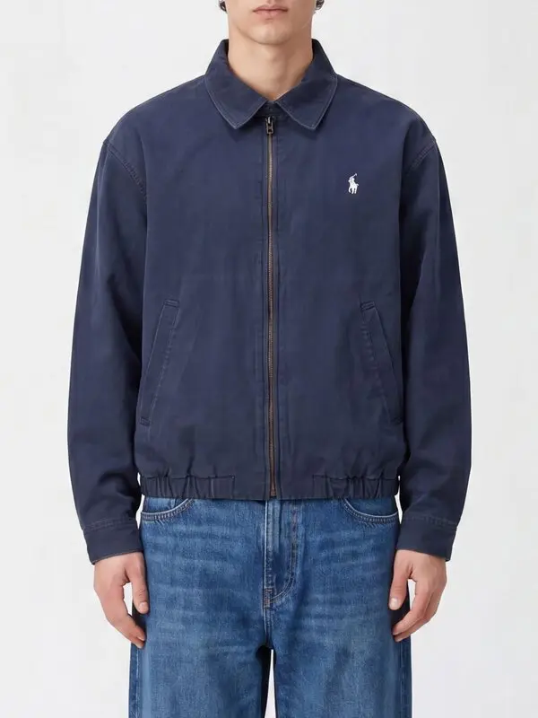 Polo Ralph Lauren Harrington Relaxed Fit Cotton Jacket With Embroidered Logo - Navy