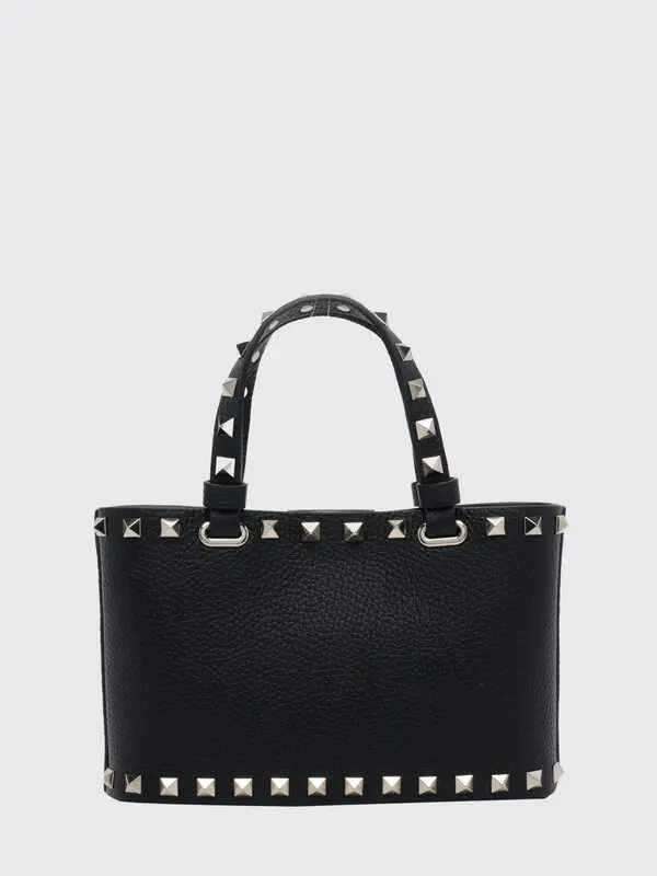 Valentino Garavani Rockstud Grained Calf Leather Mini Handbag - Black
