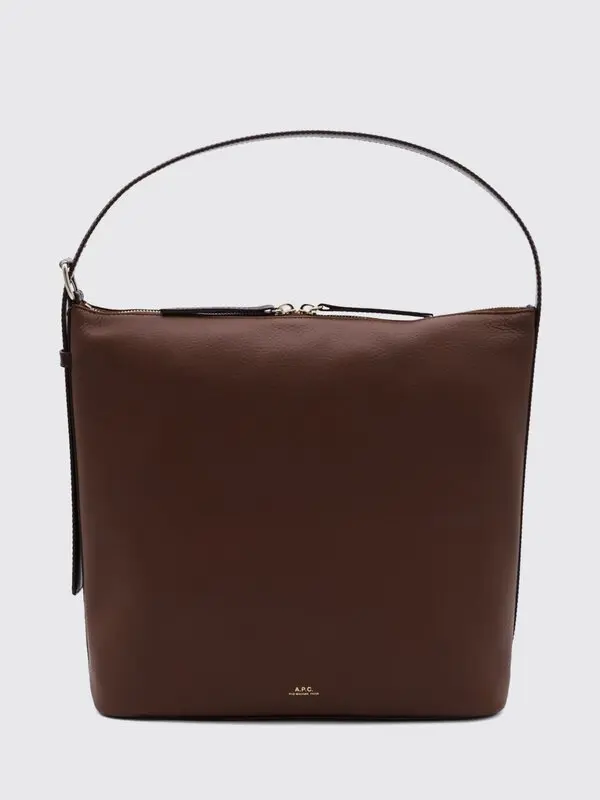 A.p.c. Vera Grained Leather Shoulder Bag - Hazel