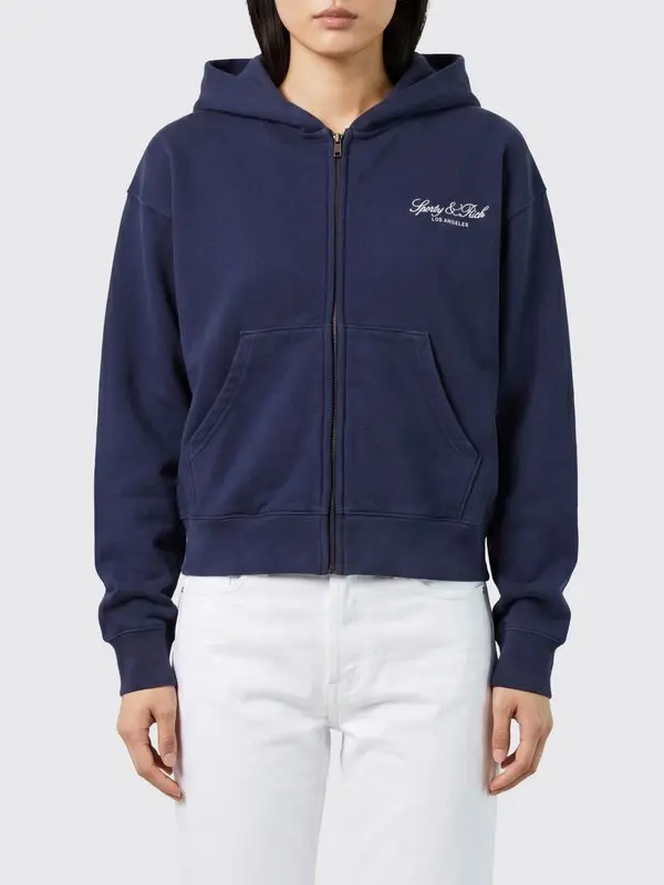 SPORTY & RICH Full Zip Hoodie