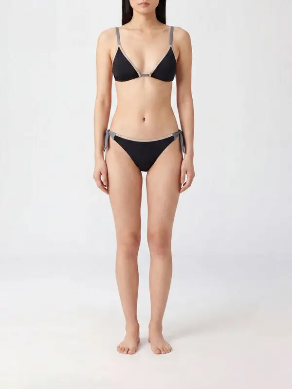 IV.AM Lory Triangle Bikini With Abstract Print - Black