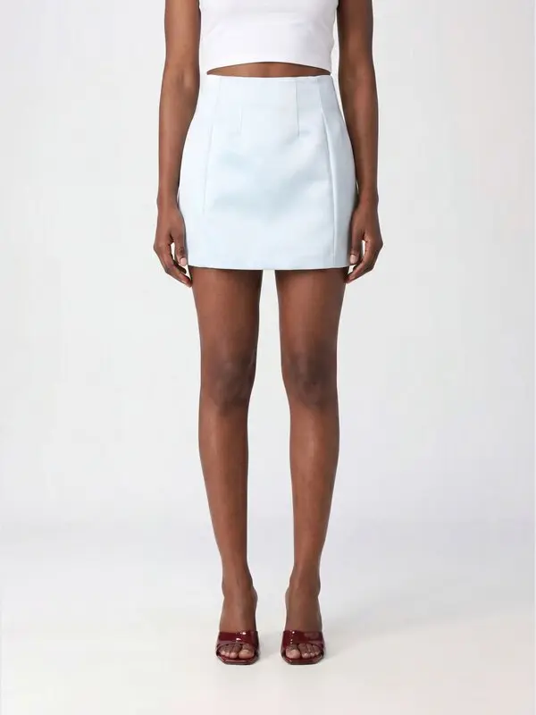 Retrofete High-waisted Slim Fit Crêpe Pencil Mini Skirt Retrorfete - Blue