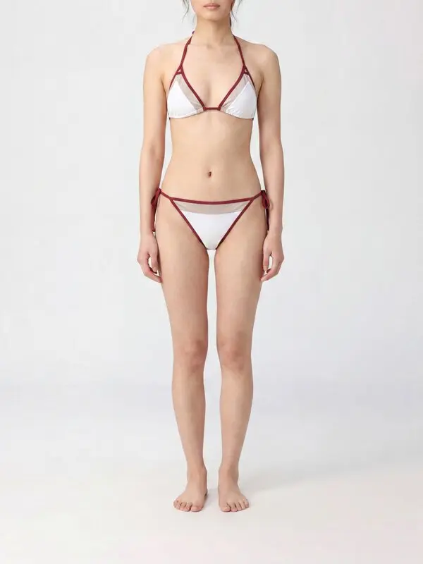 IV.AM Raquel Triangle Bikini With Striped Pattern